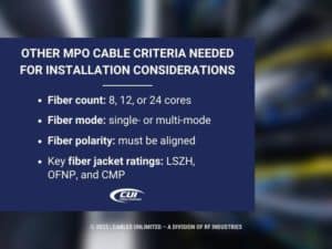 Quick Guide to MPO Fiber Cables - Cables Unlimited Inc.