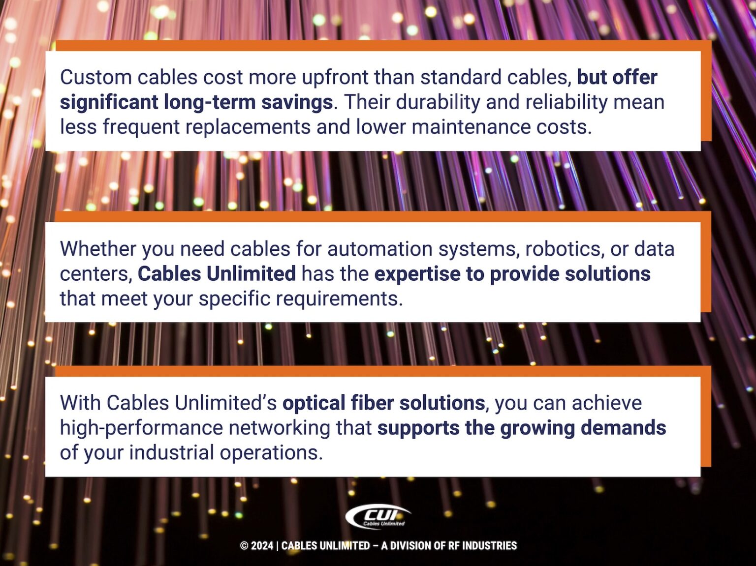 Why Custom Industrial Cables Are Essential for U.S. Businesses - Cables Unlimited Inc.