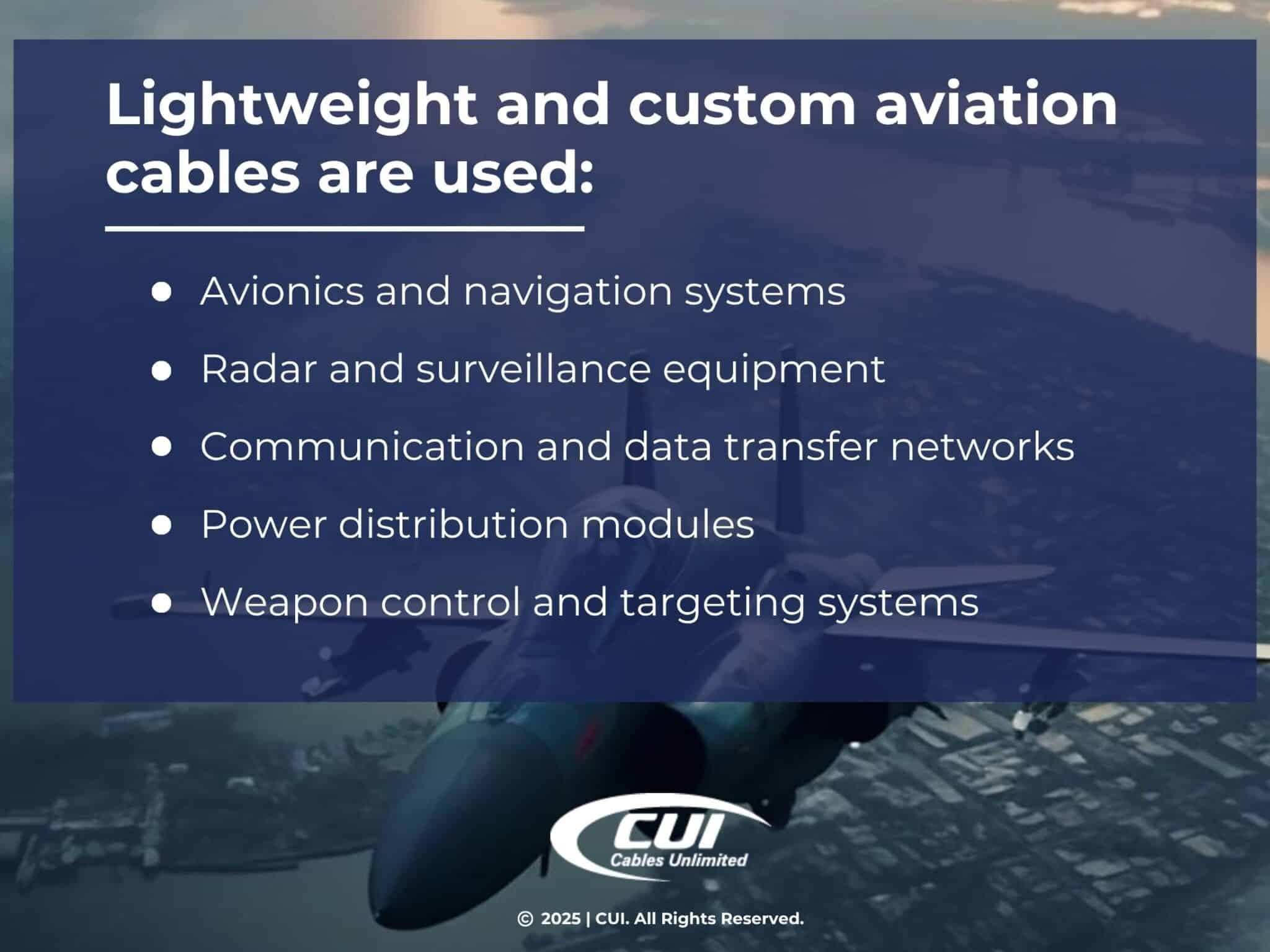 Lightweight and High-Performance Aviation Cables for Defense